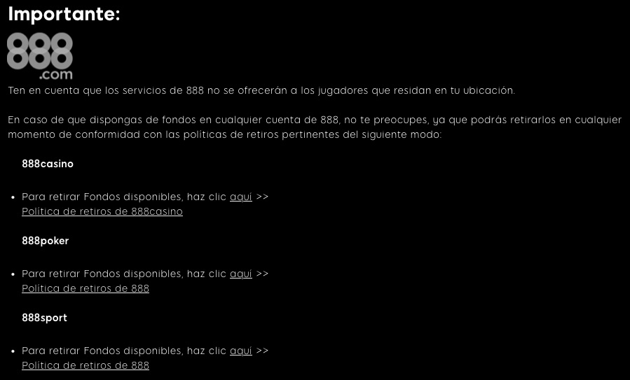 888Poker deja de operar en Perú: ¿Qué salas siguen disponibles?